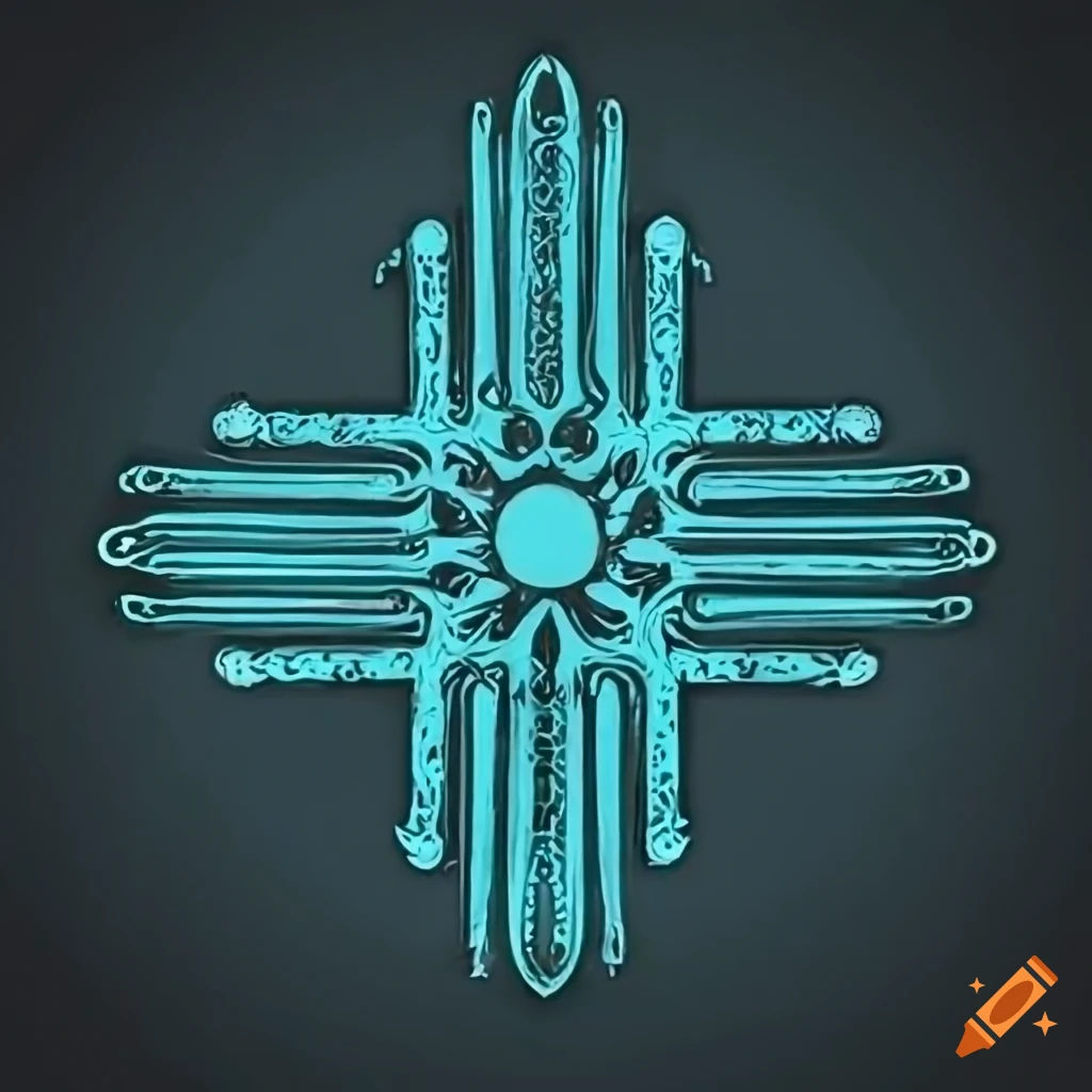 Filigree zia flower drawing on Craiyon