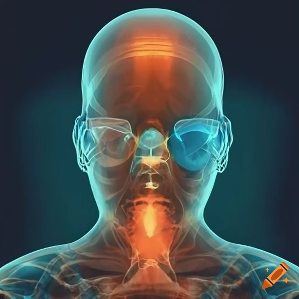 X-ray vision revealed concept illustration on Craiyon