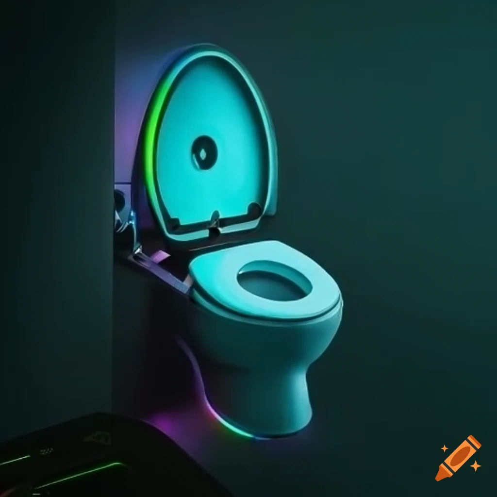 Razer rgb gamer toilet on Craiyon
