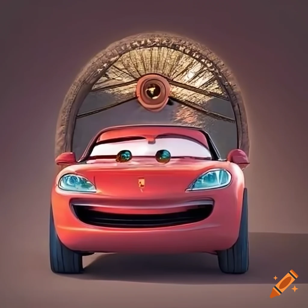 Porsche cayenne turned into a cars movie character on Craiyon