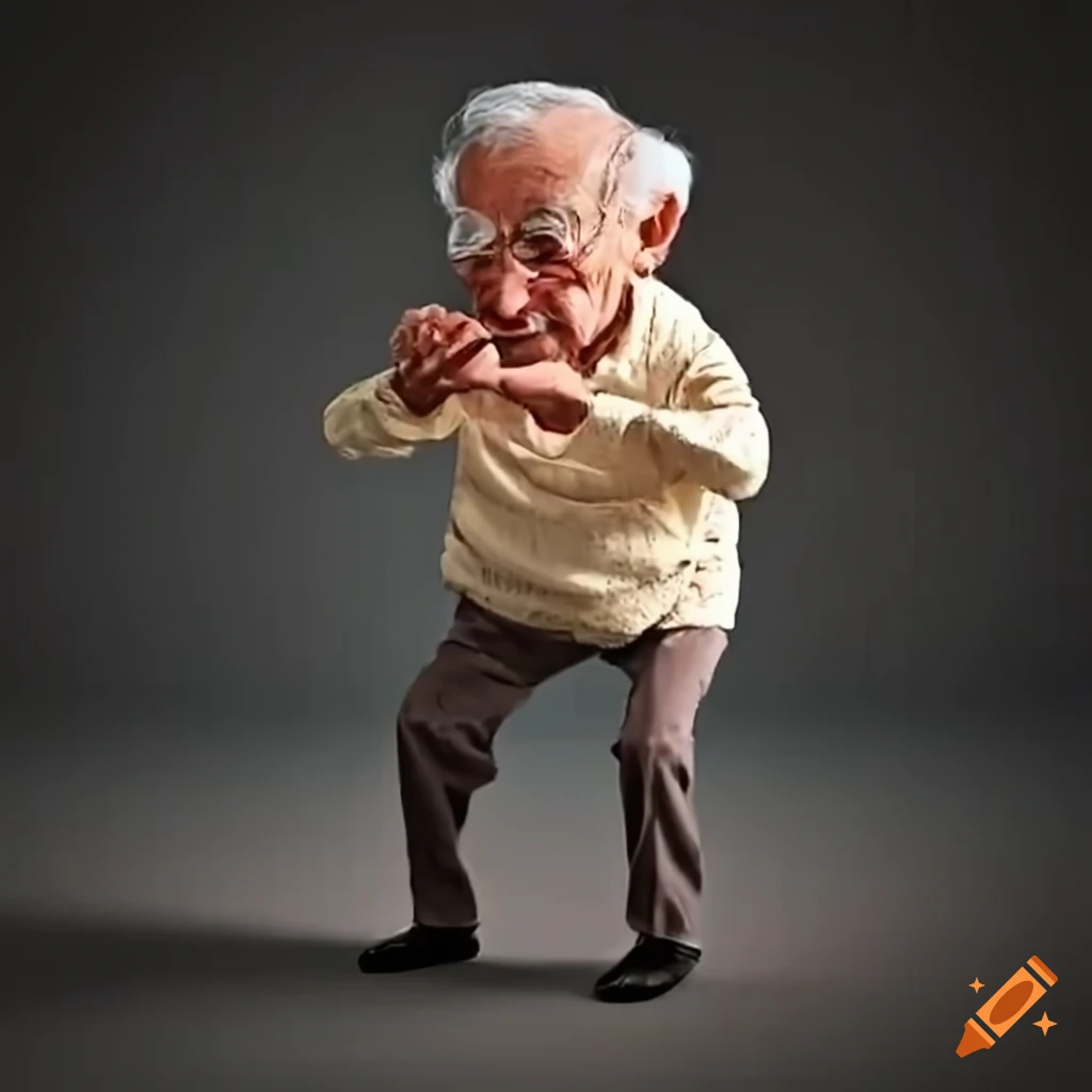 Grandpa enjoying a dance on Craiyon