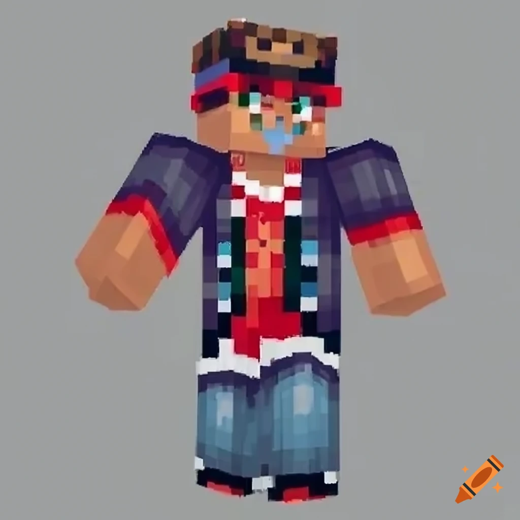 Logic the rapper in Minecraft skin style on Craiyon