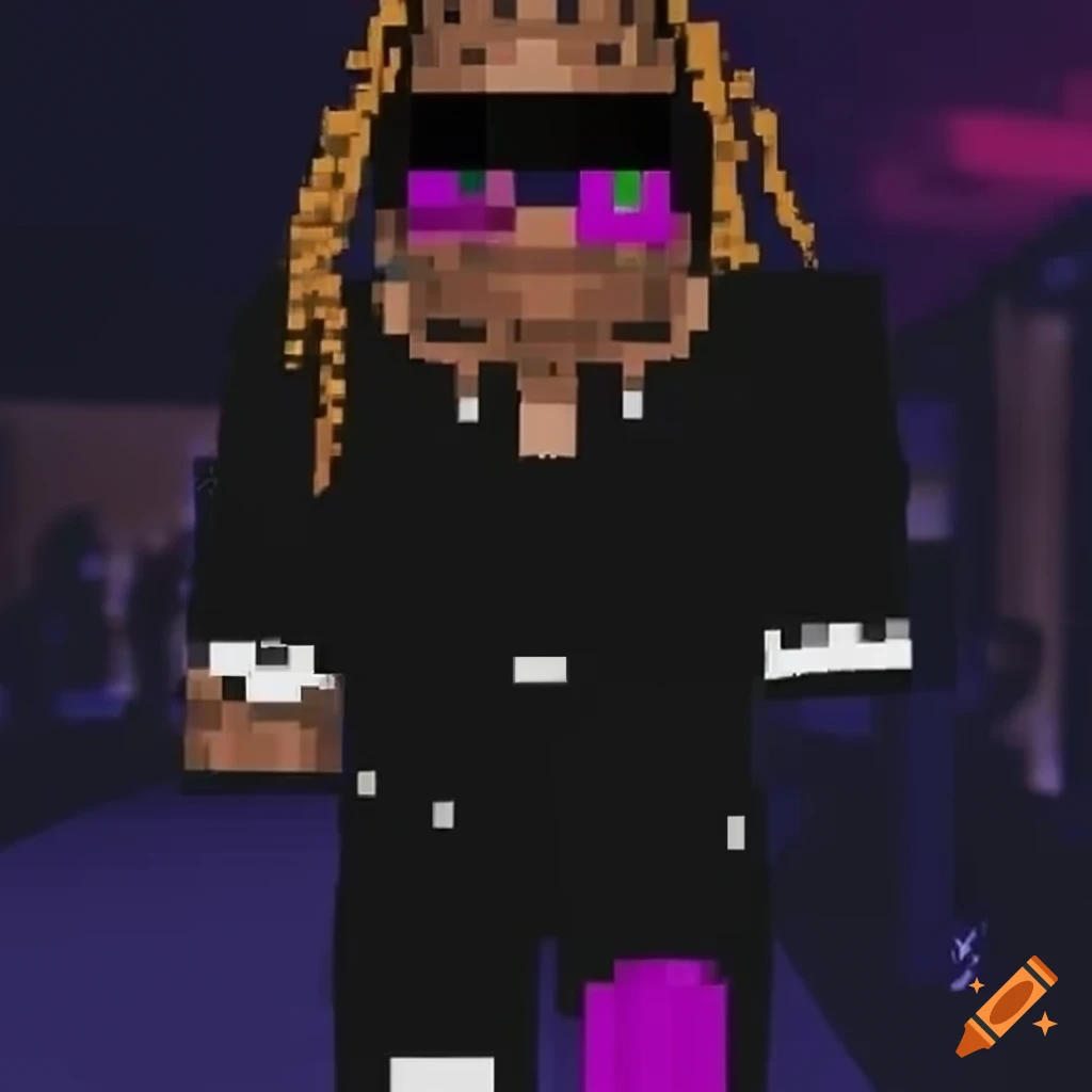 Future the rapper in minecraft skin style on Craiyon