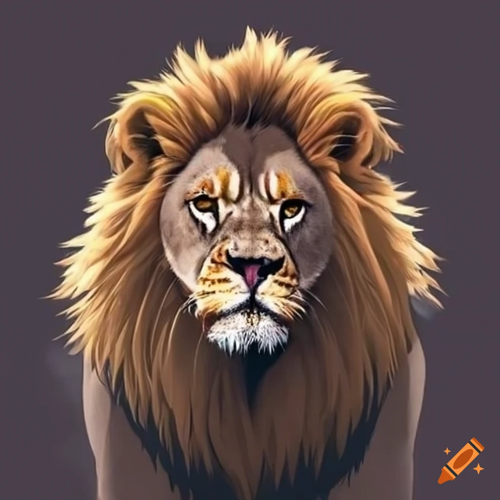 Dominant alpha lion on Craiyon