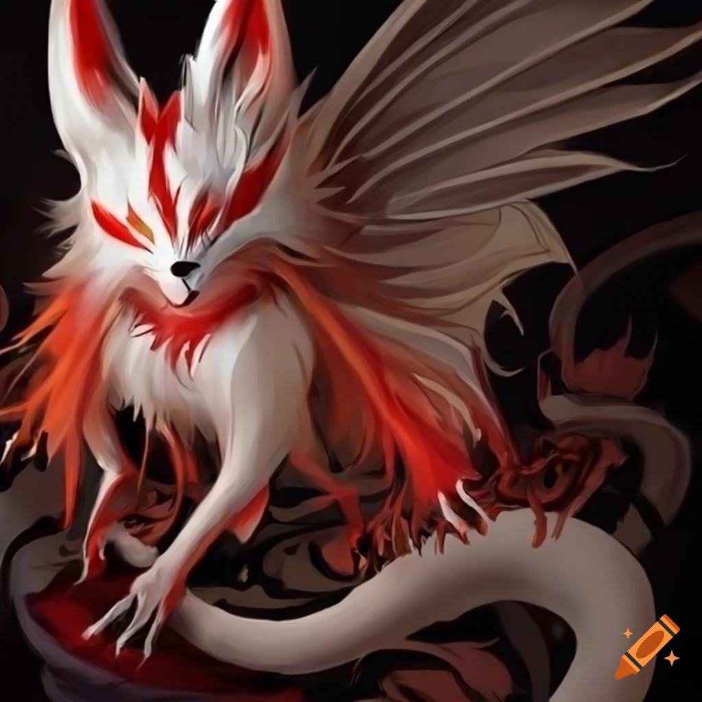 Kitsune dragon on Craiyon