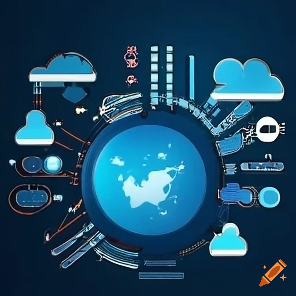 Abstract representation of technology on Craiyon