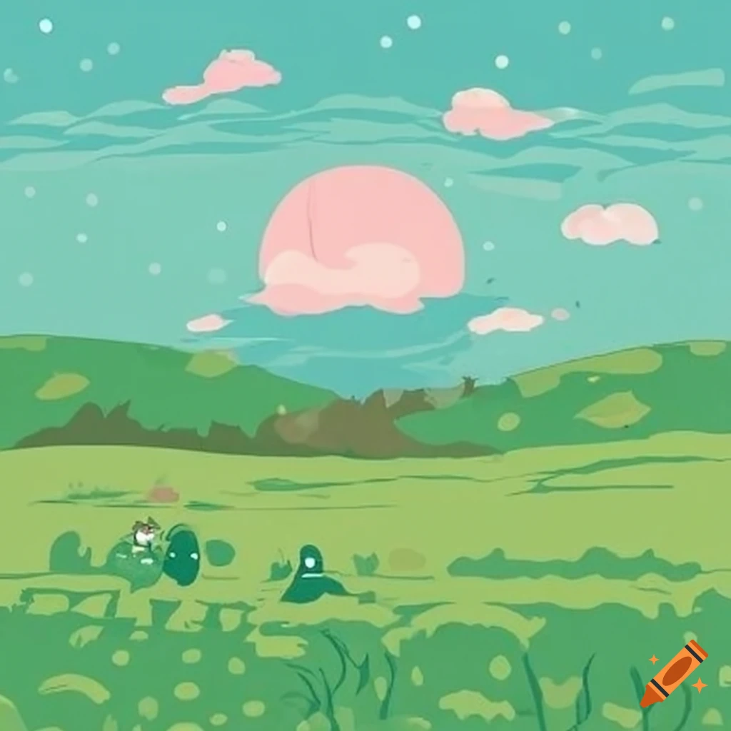 Plains in a cute style on Craiyon