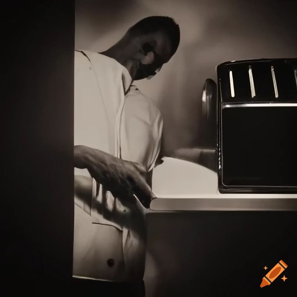 Man in a toaster on Craiyon