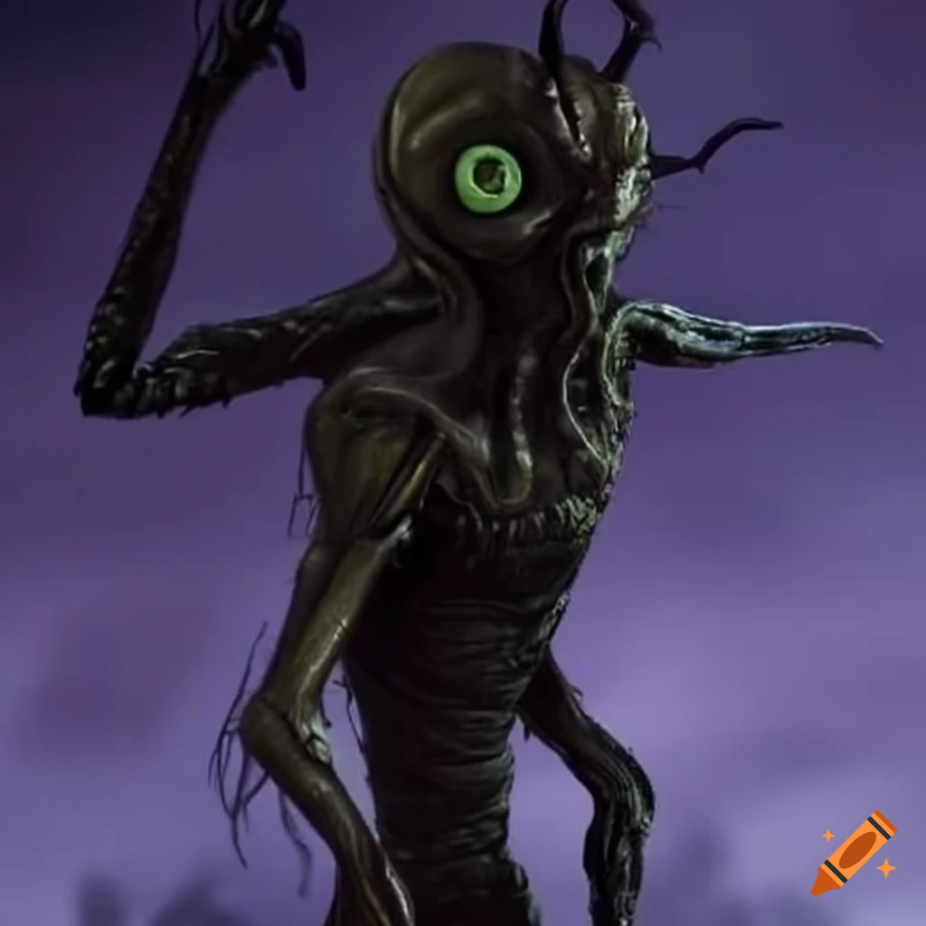 Creepy tall alien bug humanoid on Craiyon