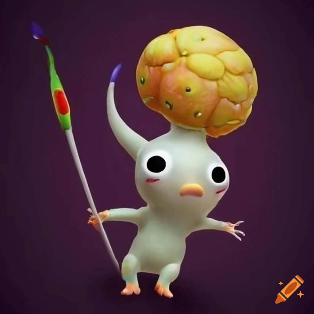 Bullborb-Pikmin hybrid showcasing intricate textures on Craiyon