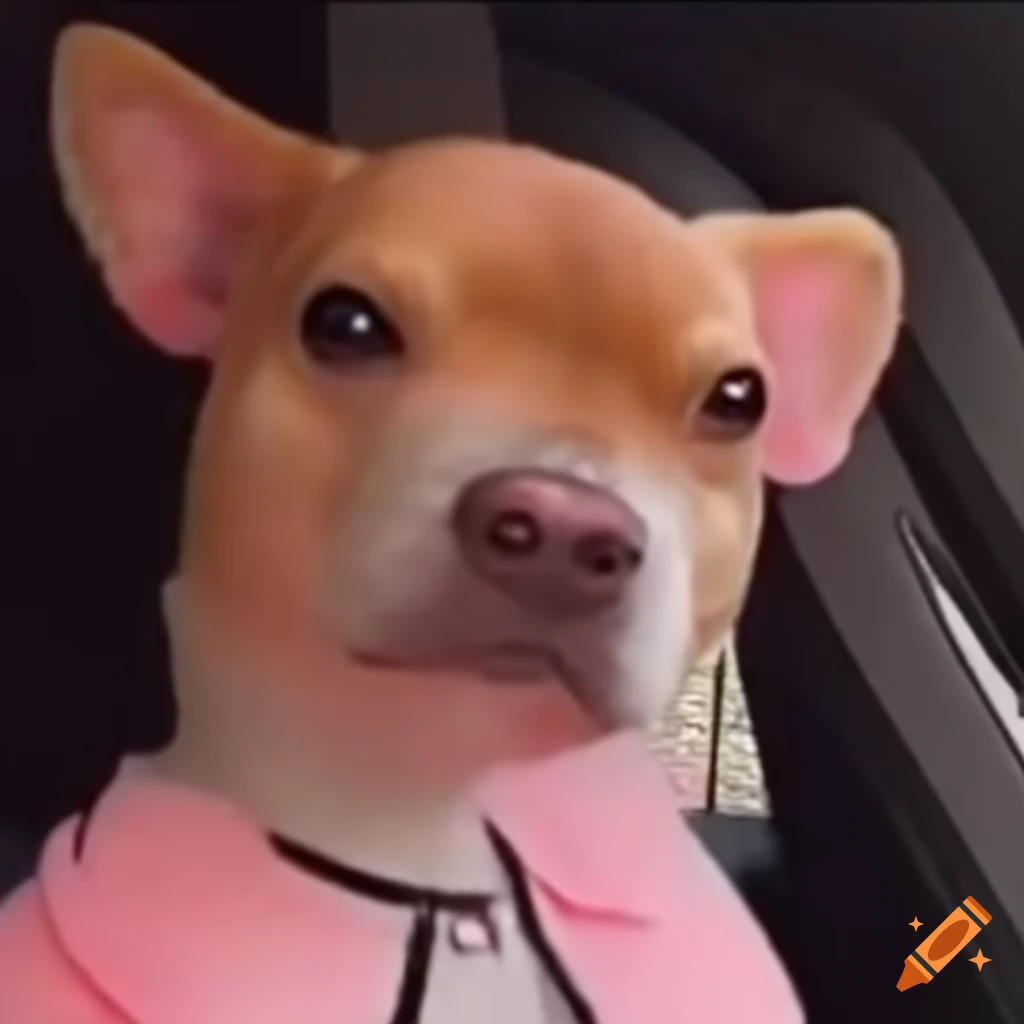 Dog in a funny baddie outfit meme on Craiyon