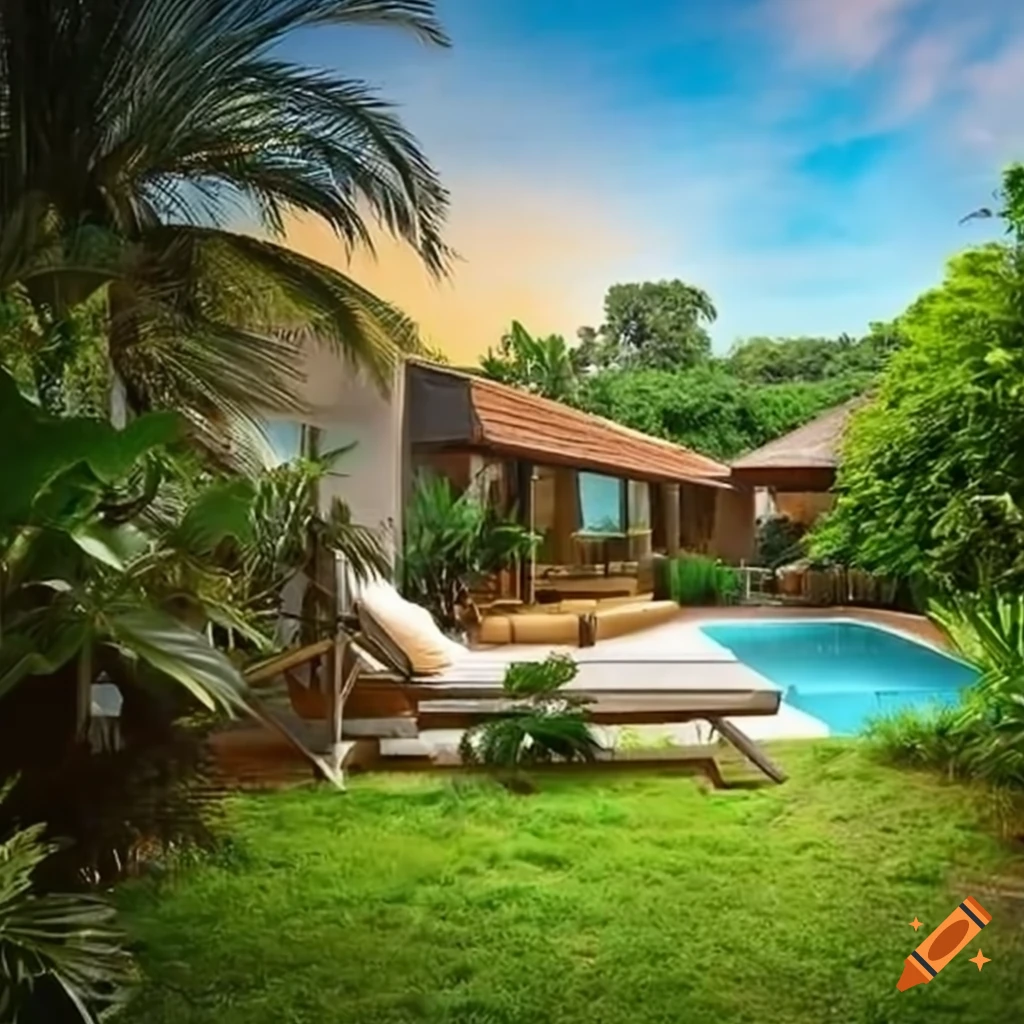 Stunning beach villa with veranda, greenery, firepit, and writer's ...