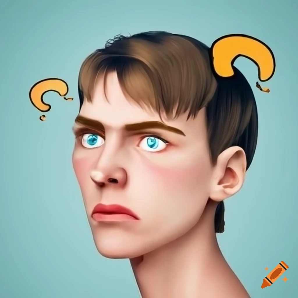 Confused person on Craiyon