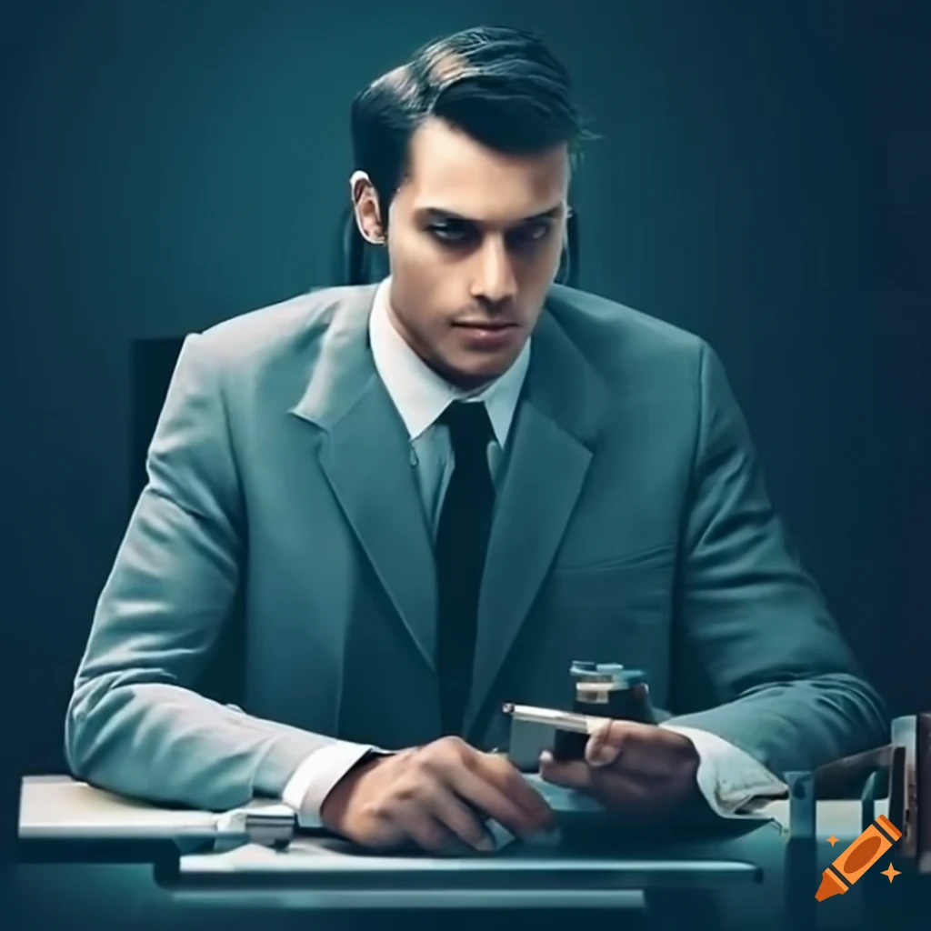 Genius billionaire engineer working on a machine on Craiyon