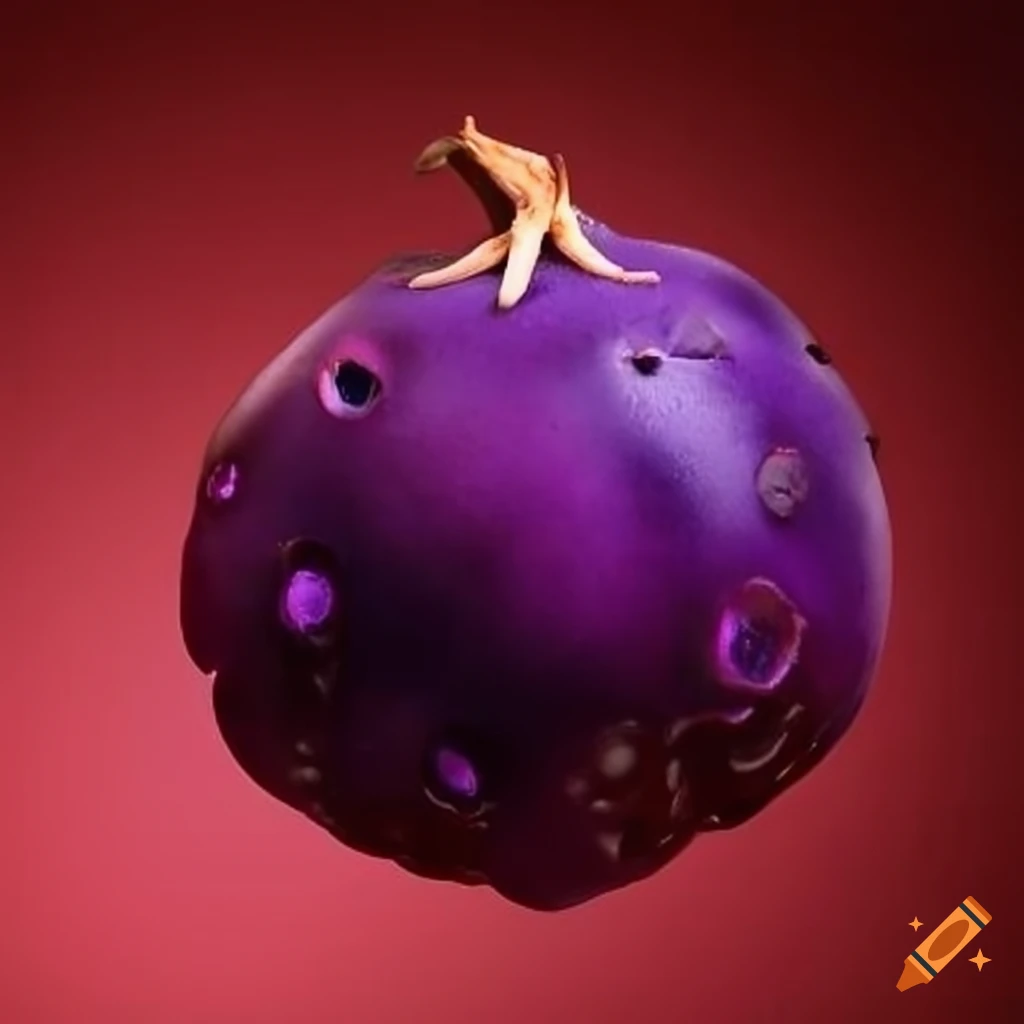 Purple mysterious fruit on Craiyon