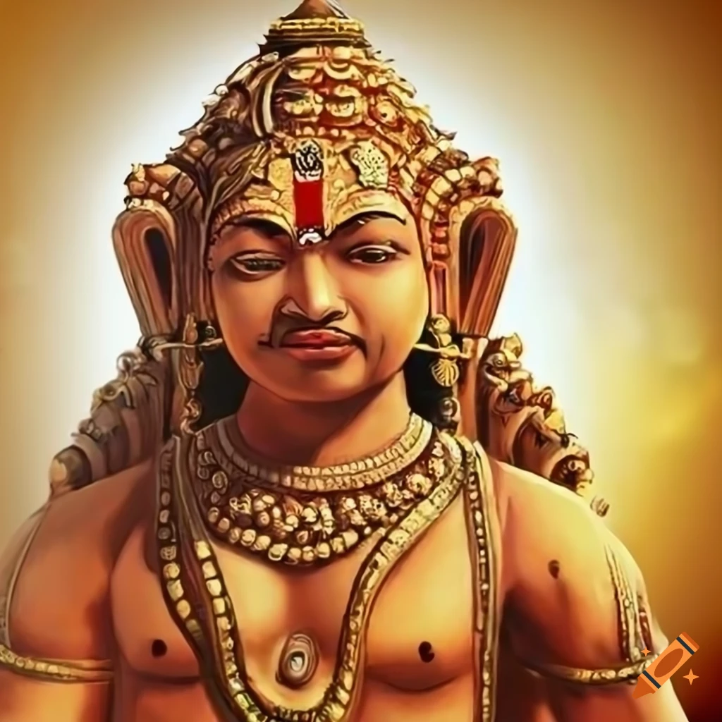 Illustration of the legendary Chola king Ponniyin Selvan from Indian ...