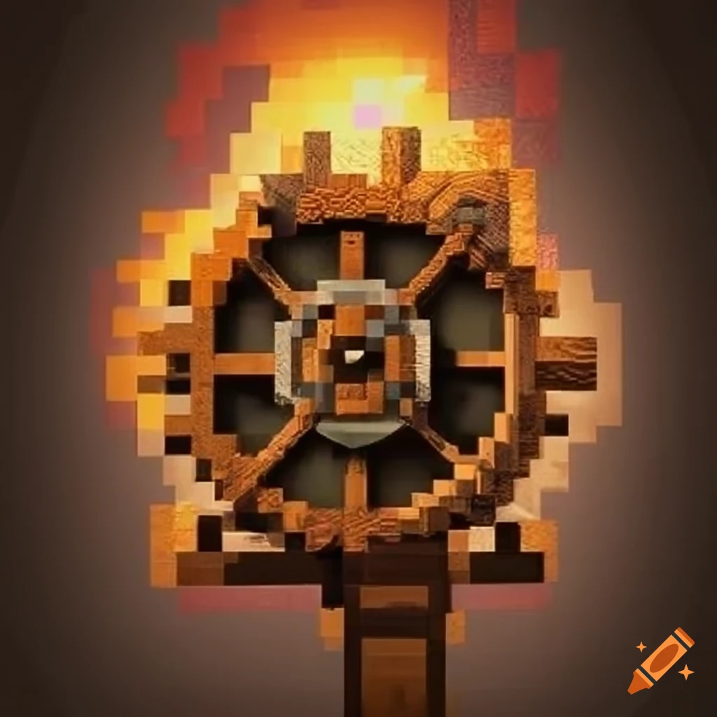 Minecraft steampunk logo on Craiyon