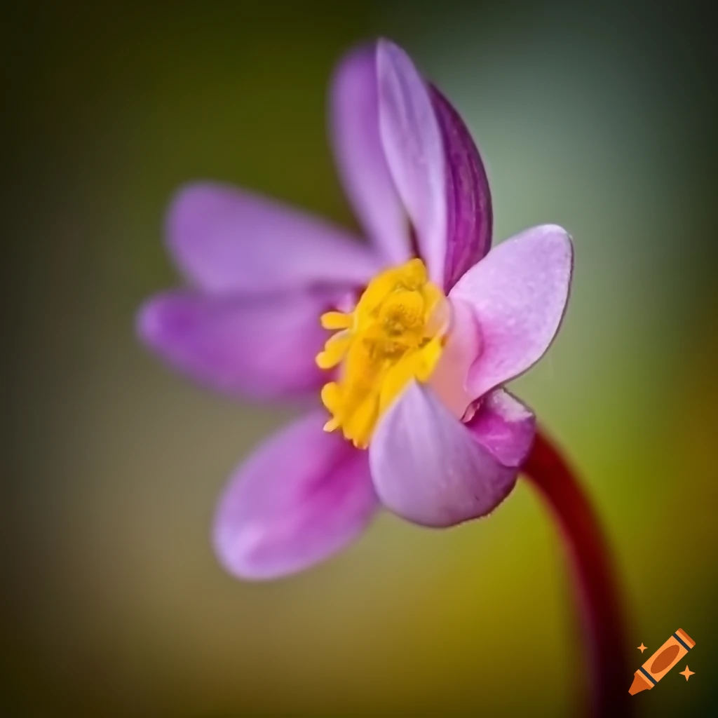 Macro view of a spring flower with japanese influence on Craiyon