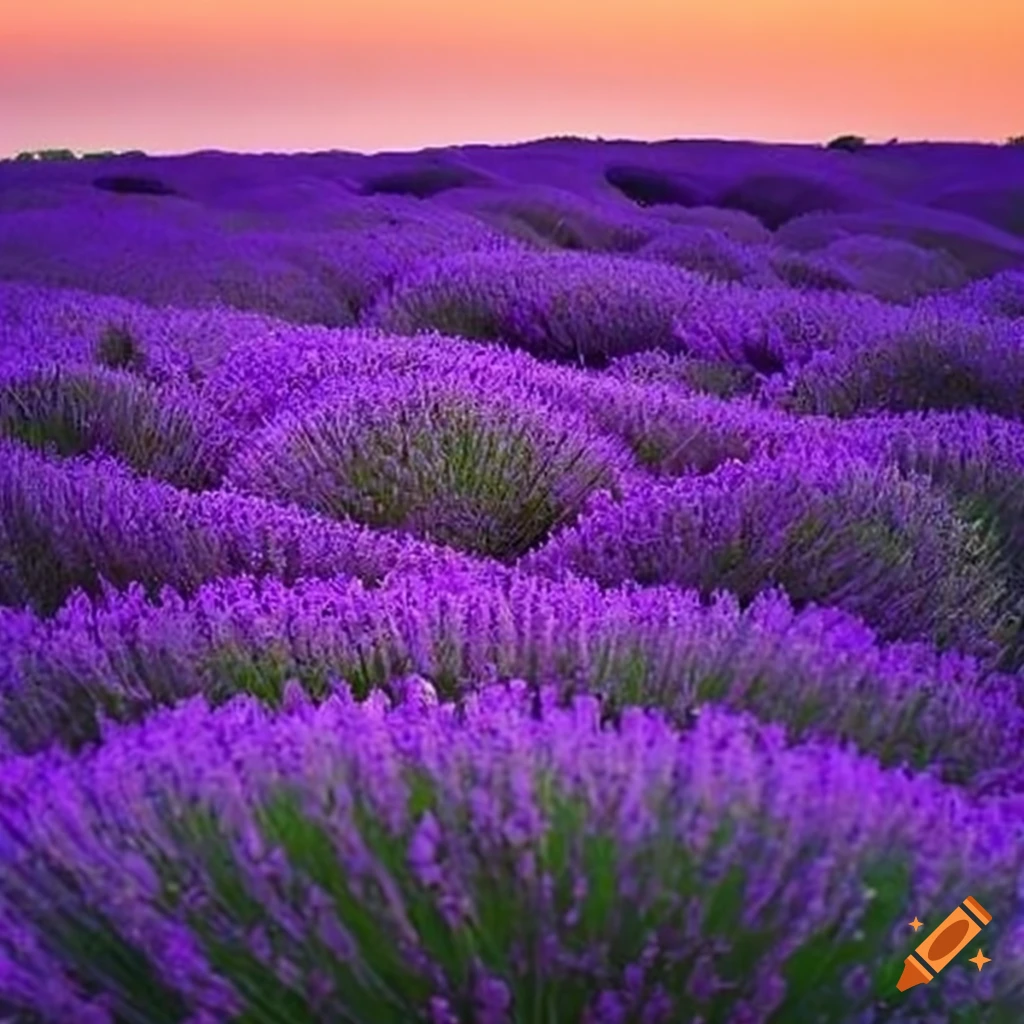 Lavender field on Craiyon