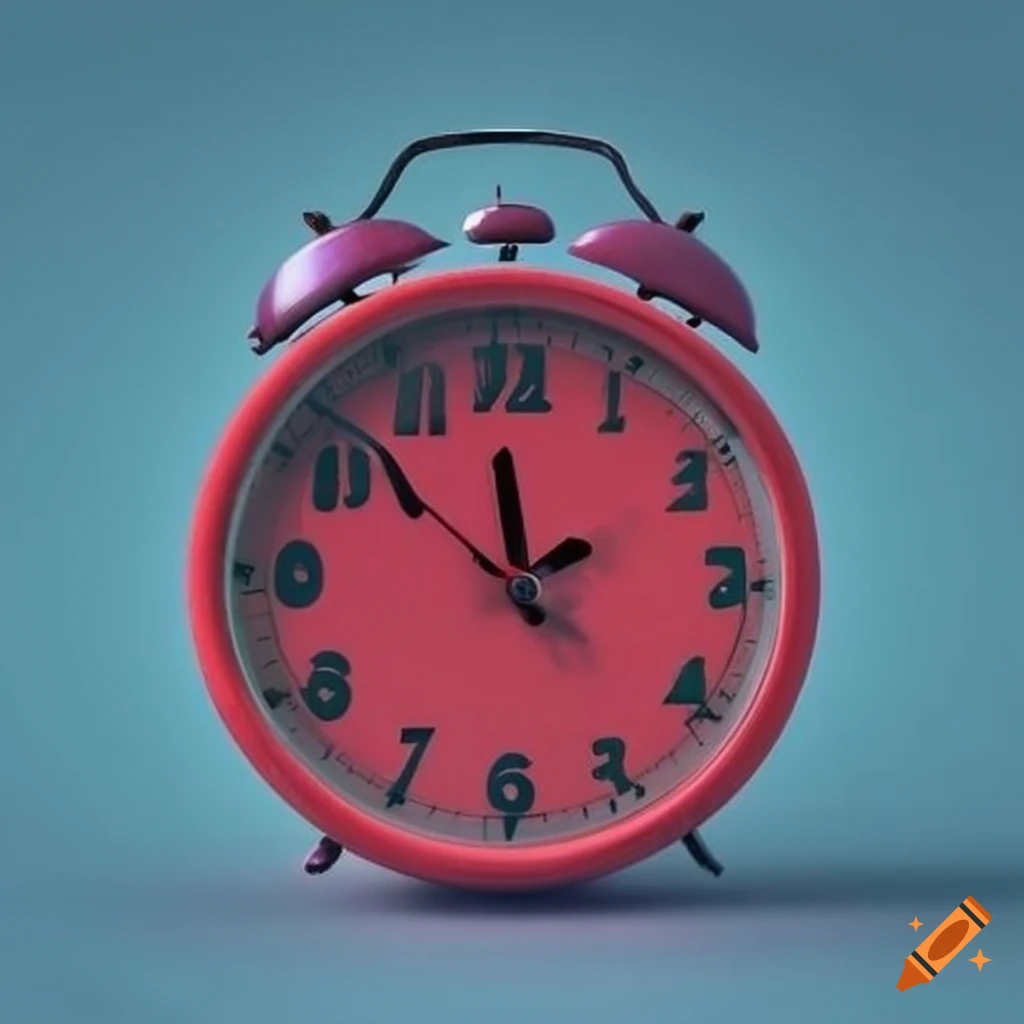 Red clock on Craiyon