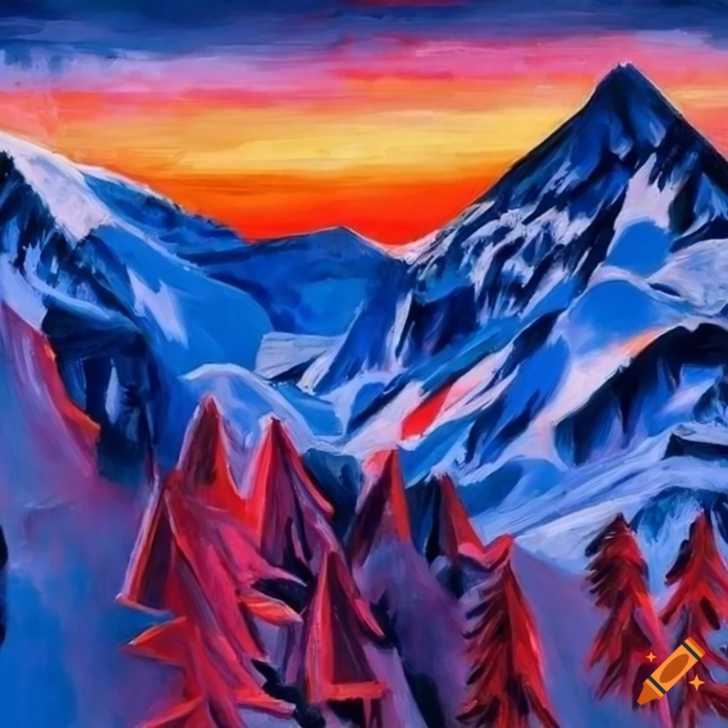 Breathtaking Frostbite painting of Swiss Alps with unique swirls and ...