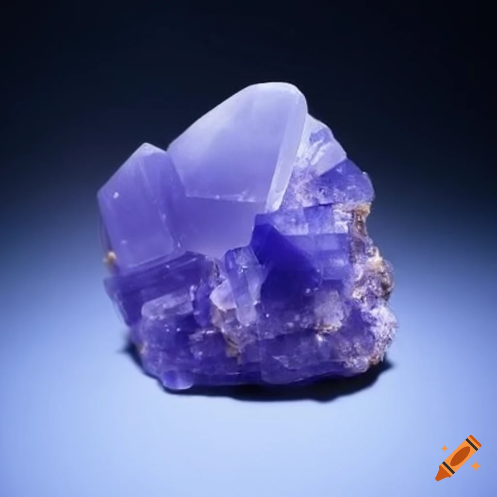 Periwinkle xifedcreekite crystal on Craiyon