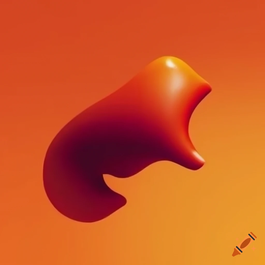 Abstract representation of the feeling of the color orange on Craiyon