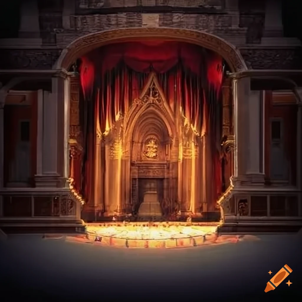 Gladiator arena designed as a victorian theater on Craiyon