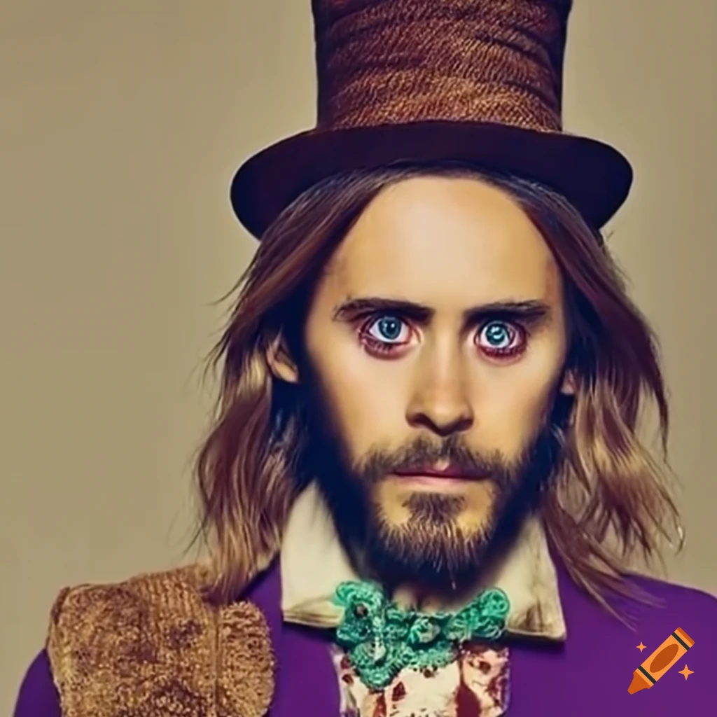 Jared leto as willy wonka character from willy wonka & the chocolate ...