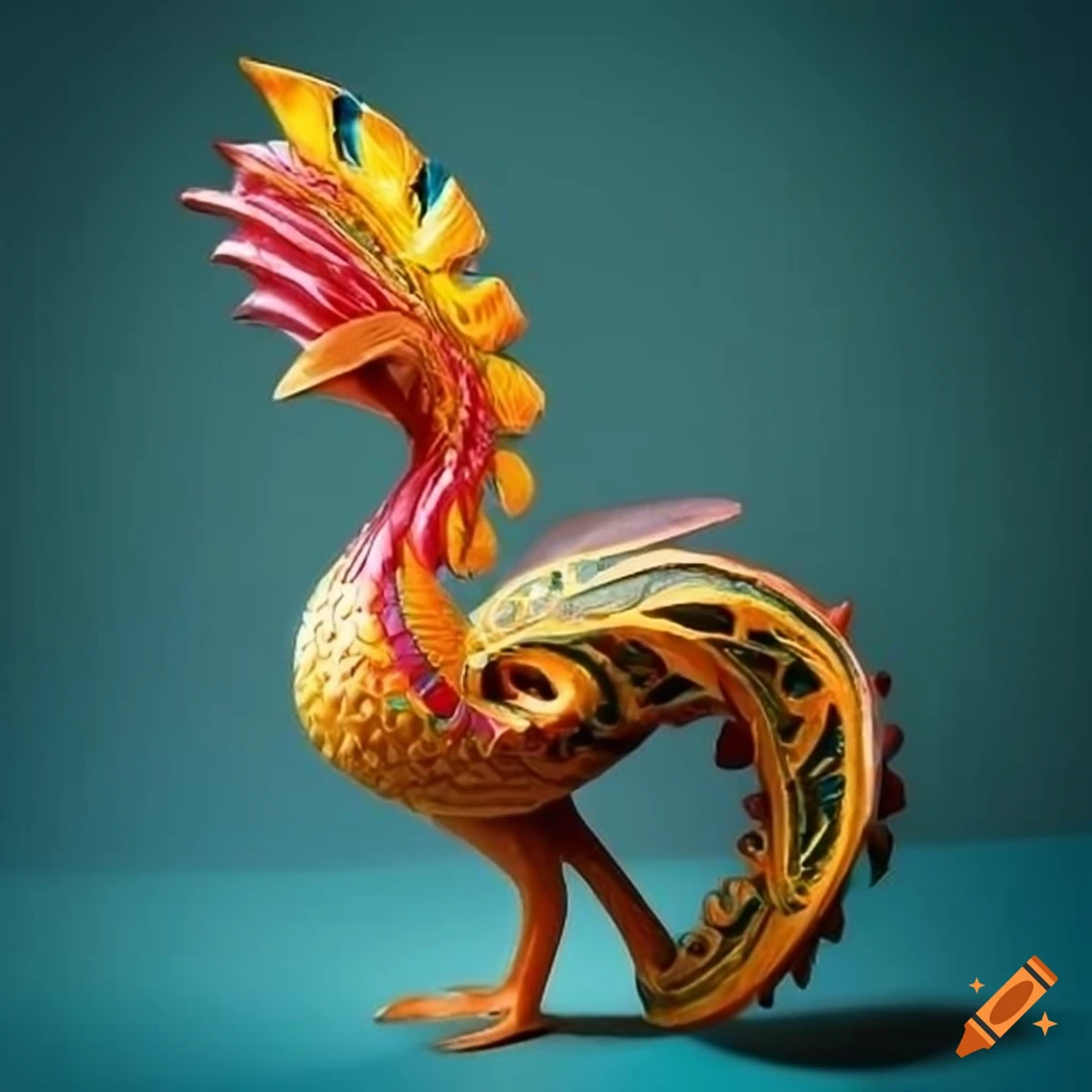 Intricately designed sarimanok sculpture, mythical philippine bird on ...