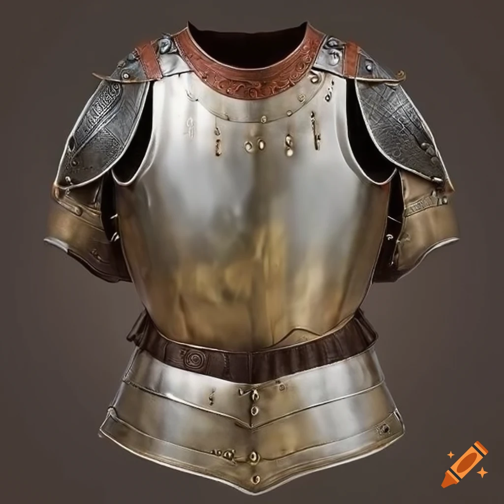 Medieval cuirass armor detail on Craiyon