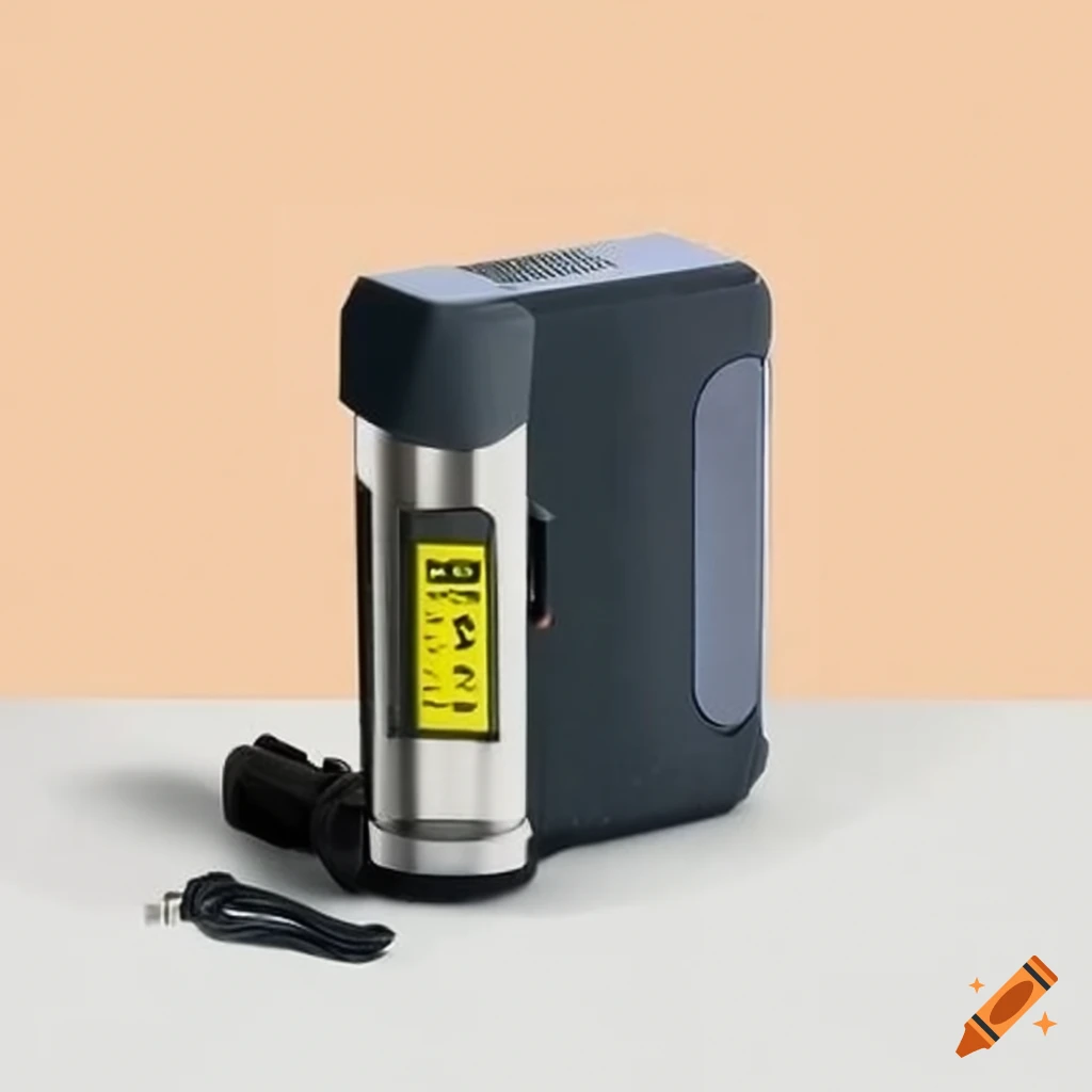 Portable hydrogen fuel cell device with cable outputs and air vents on ...