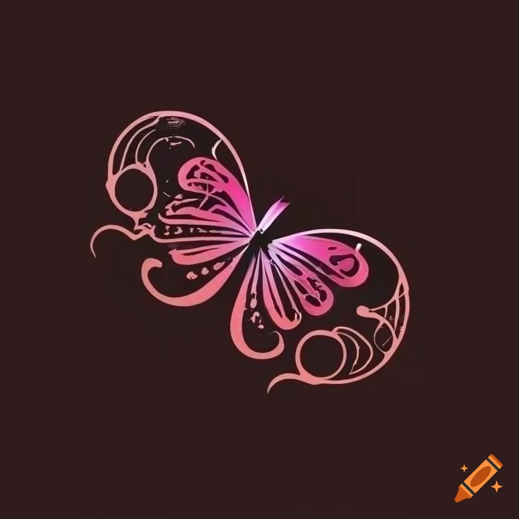Logo infinitus with a butterfly silhouette design on Craiyon