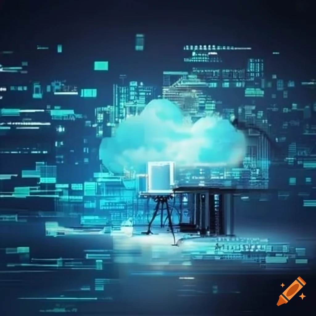 Big data orchestration art in the cloud on Craiyon