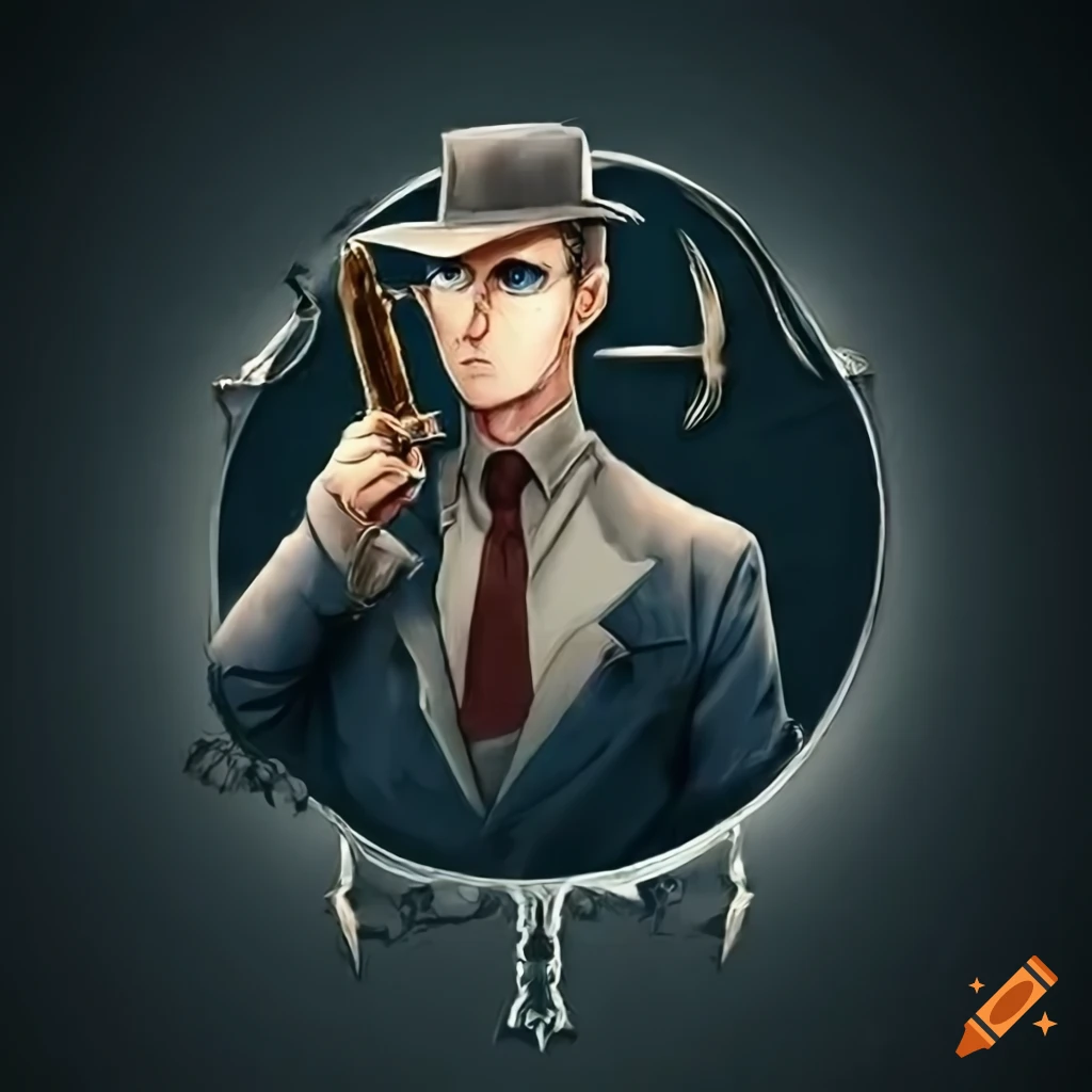 Official id card with the jack ace detective company logo on Craiyon