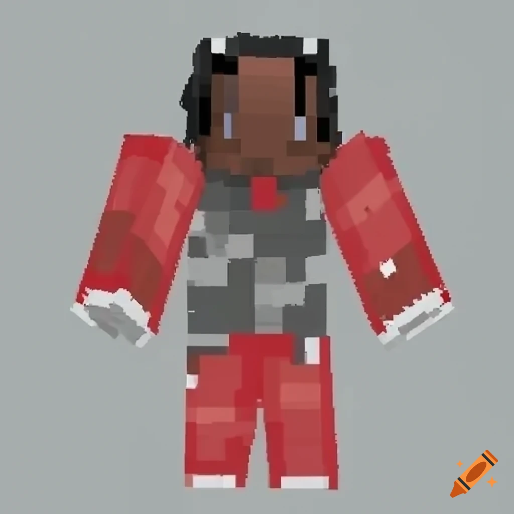 Minecraft skin style based on pusha t on Craiyon