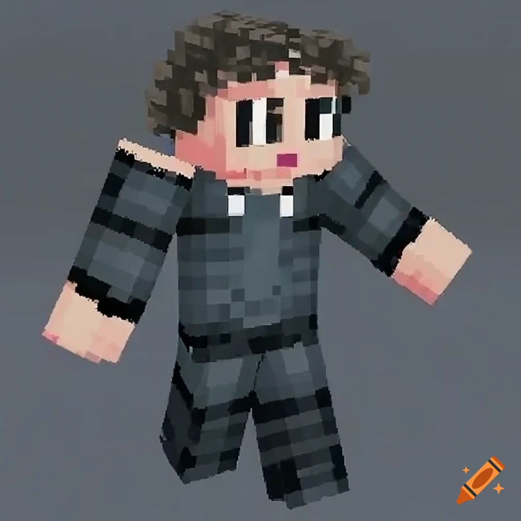 Jack harlow character in minecraft skin style on Craiyon
