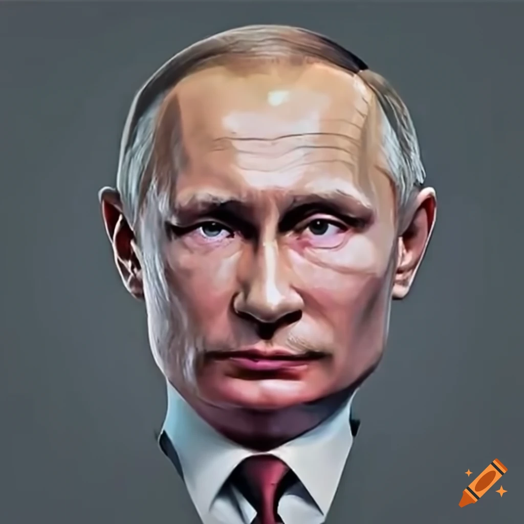 Putin with a mischievous smirk on Craiyon