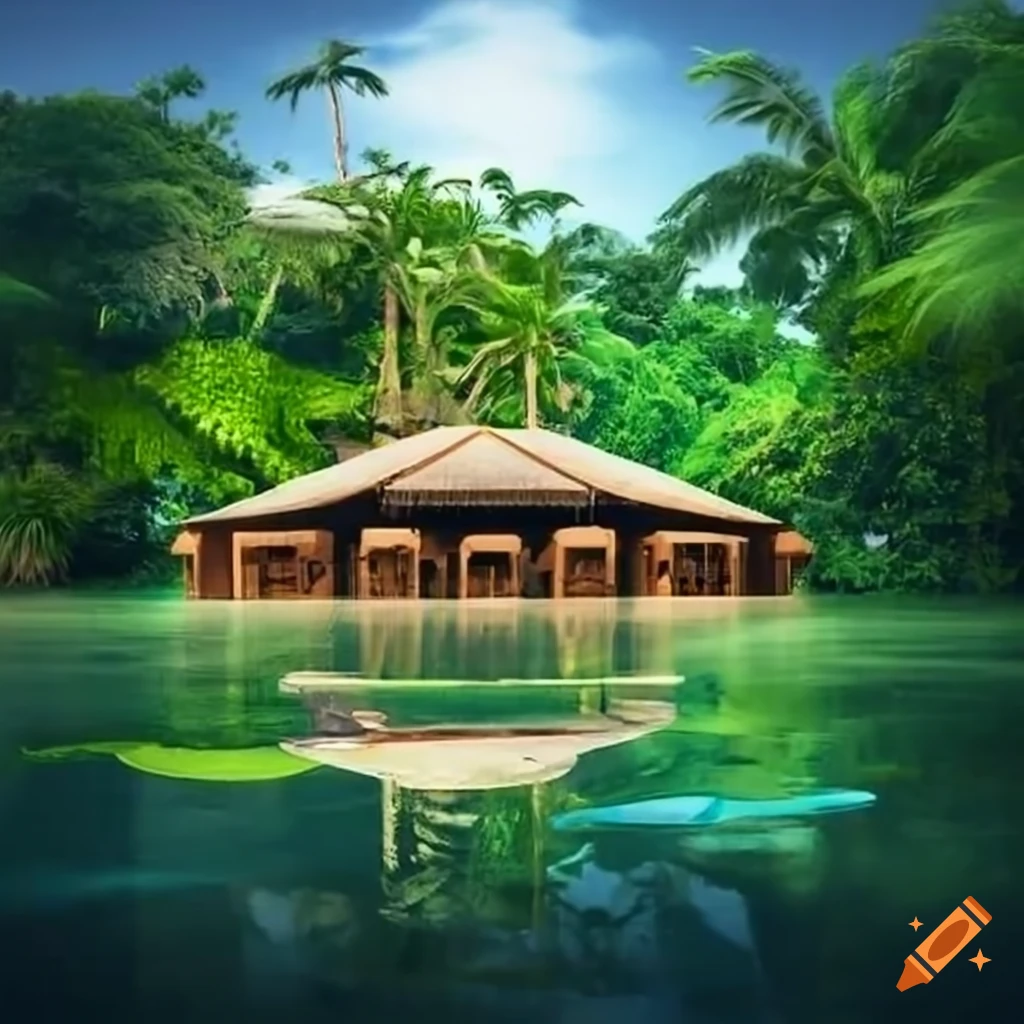 Eco resort layout in 2D on Craiyon