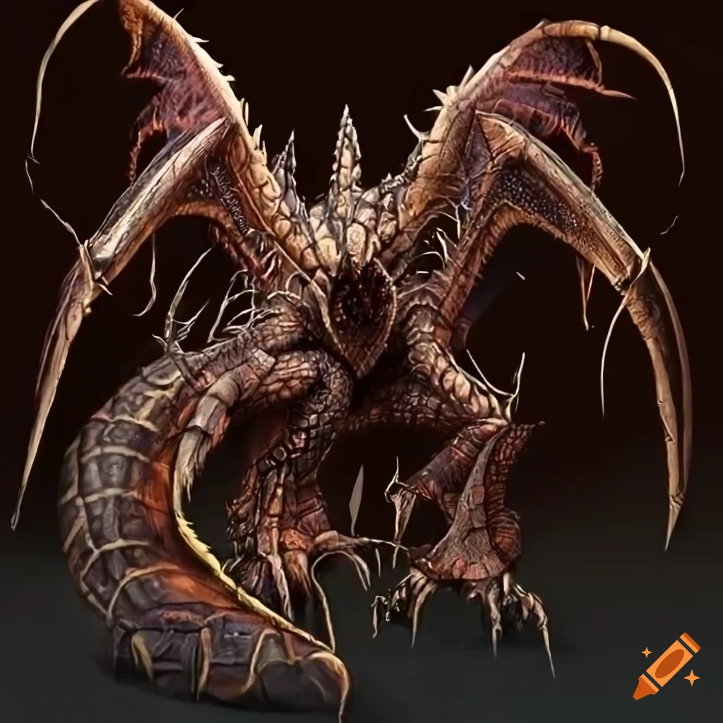 Ancient spider dragon on Craiyon