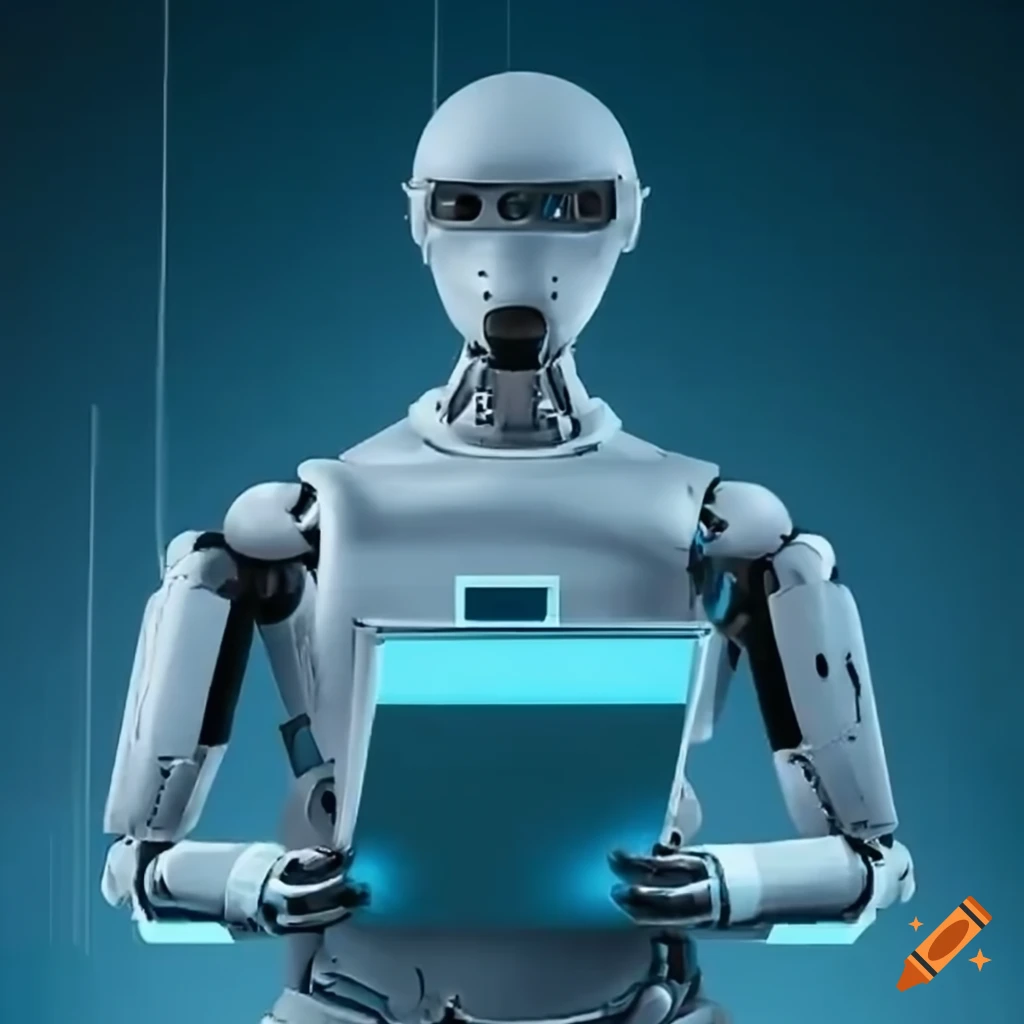 Ai robot managing construction project with clipboard on Craiyon