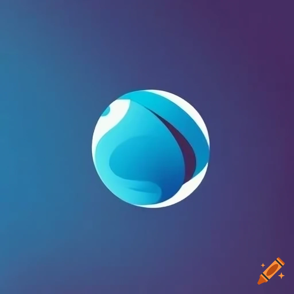 Blue abstract school logo in 1 color with book theme on Craiyon