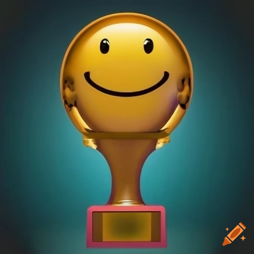 Smiley face trophy on Craiyon