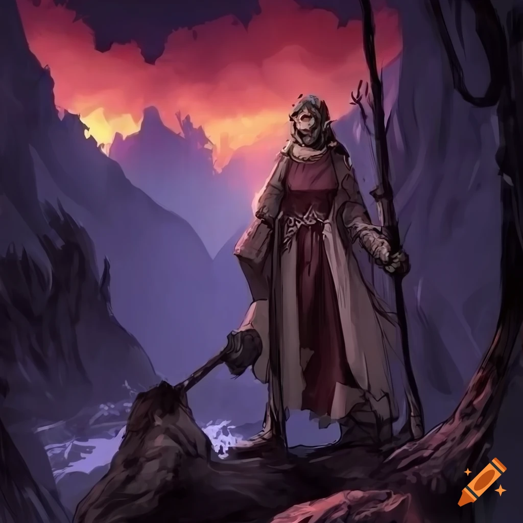 Front cover for a fantasy RPG on Craiyon