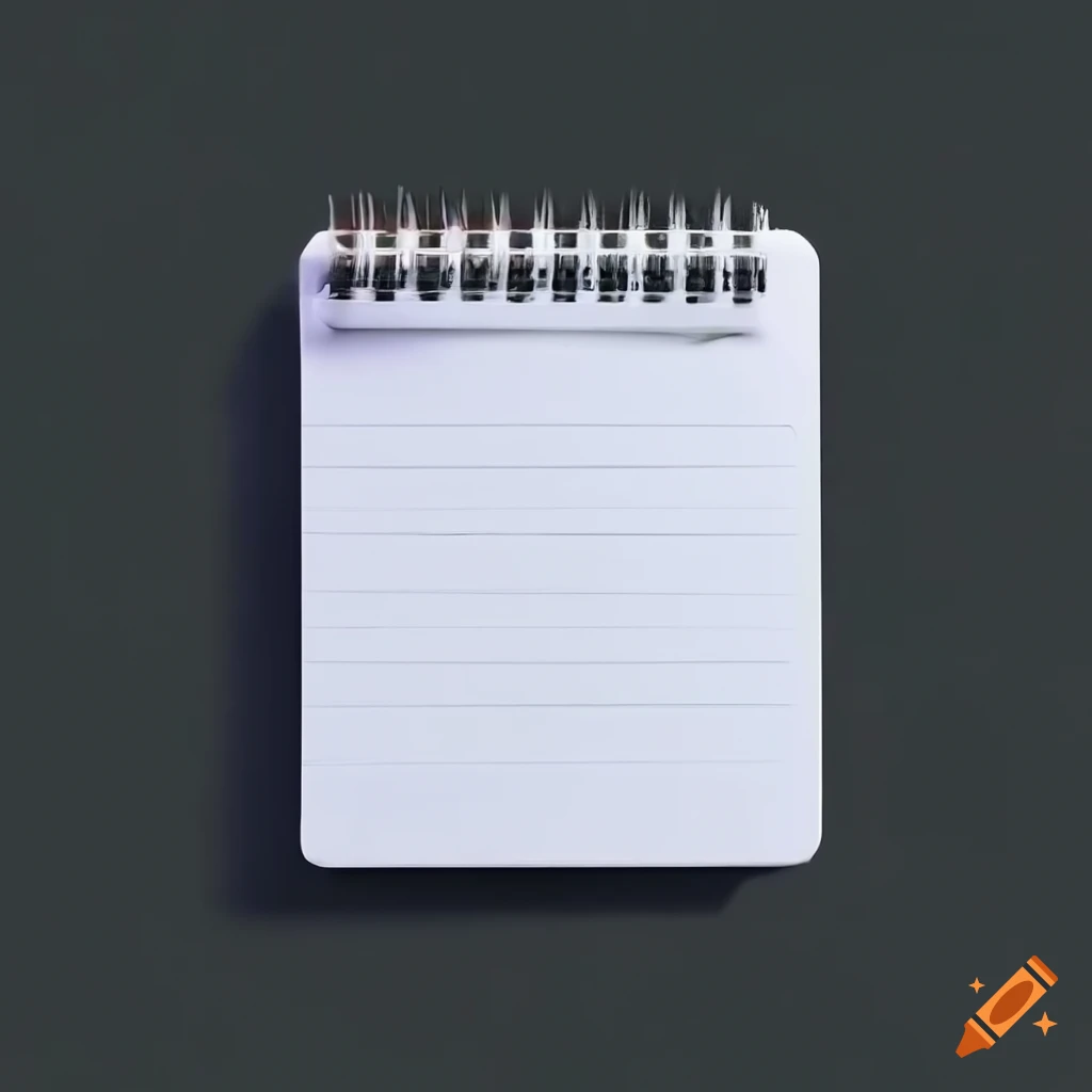 Notepad with a simple and artsy design on Craiyon