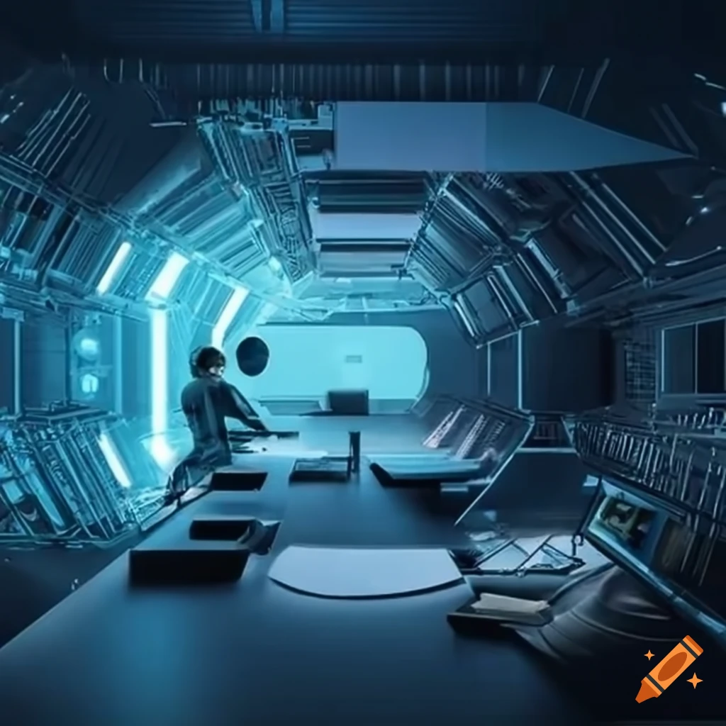 Modern and sleek space research lab with advanced technology on Craiyon