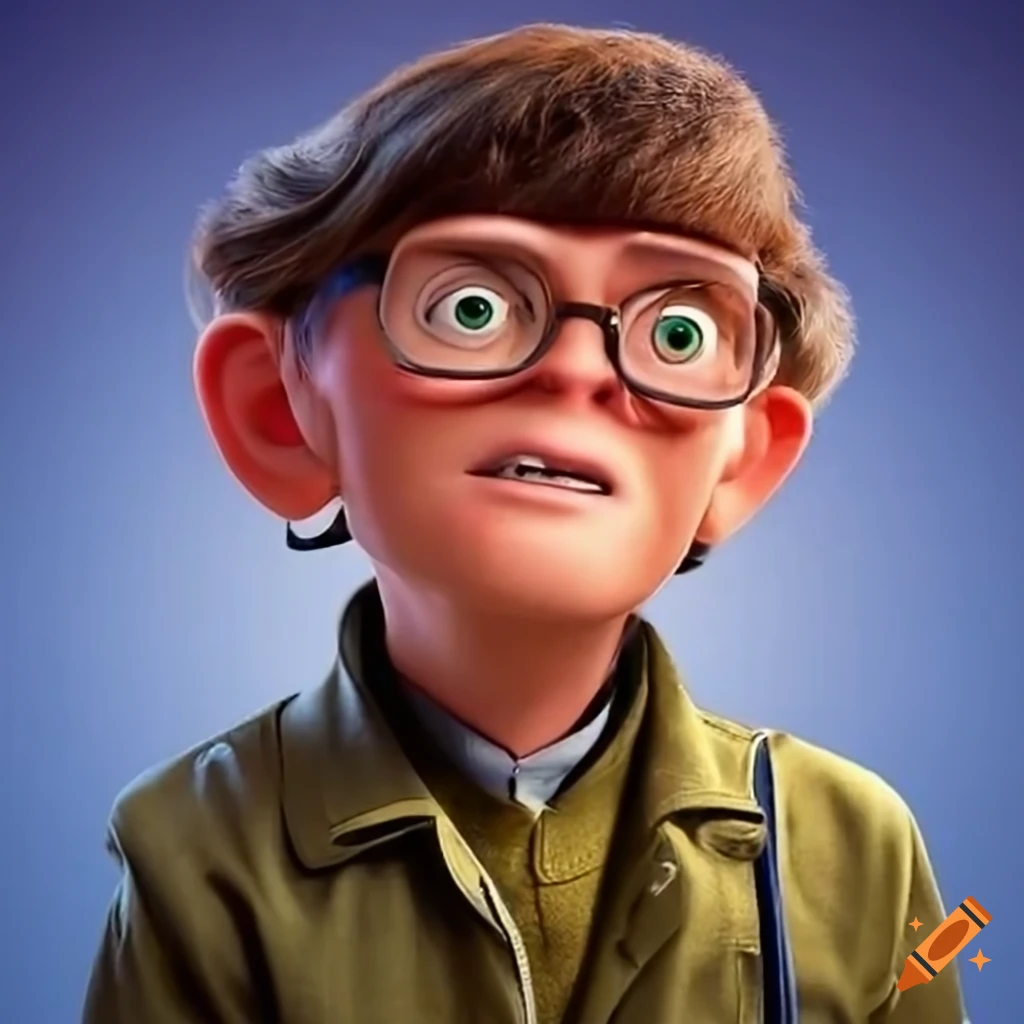 Pixar style Dwight Schulz as iconic A-Team character Mad Murdock with ...