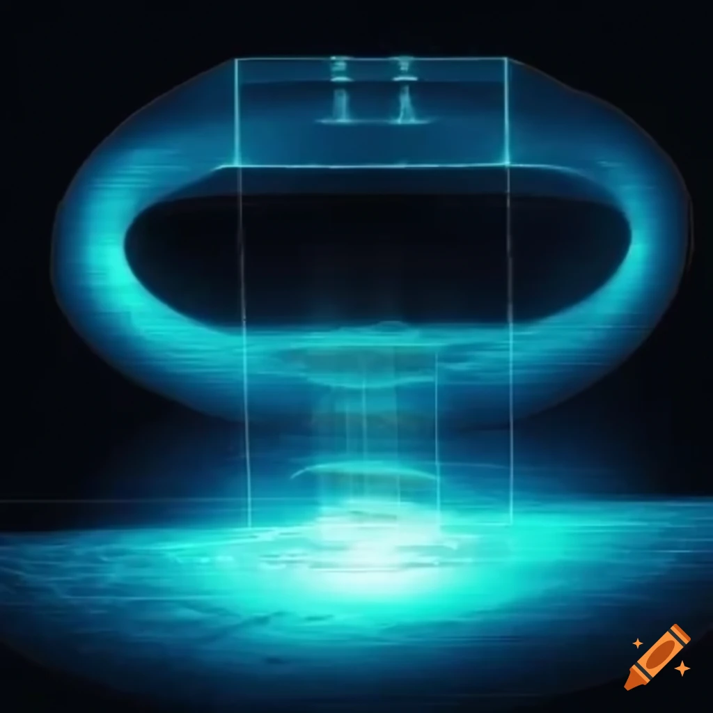 X-ray robot representation of wave function collapse on Craiyon