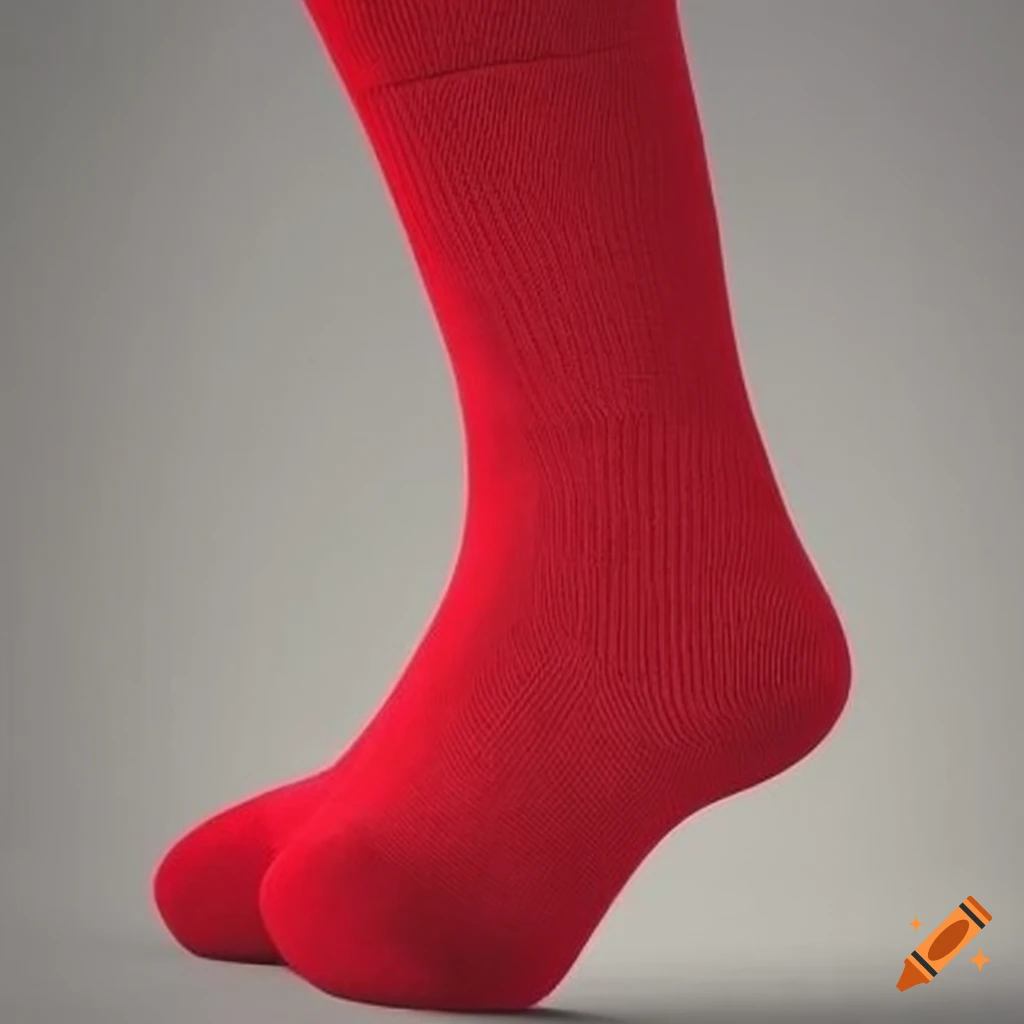Fashionably dressed person with red socks on Craiyon