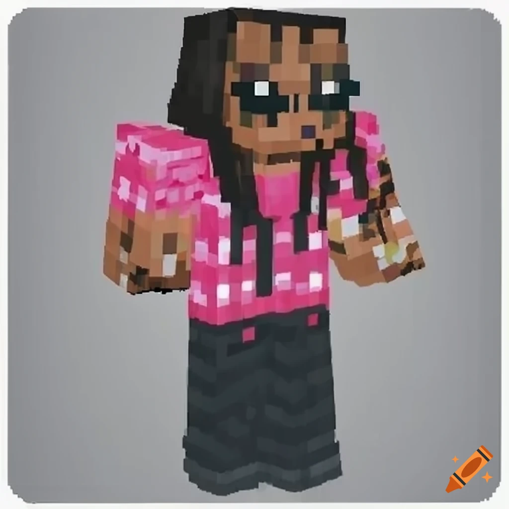 Lil wayne character in minecraft skin style on Craiyon